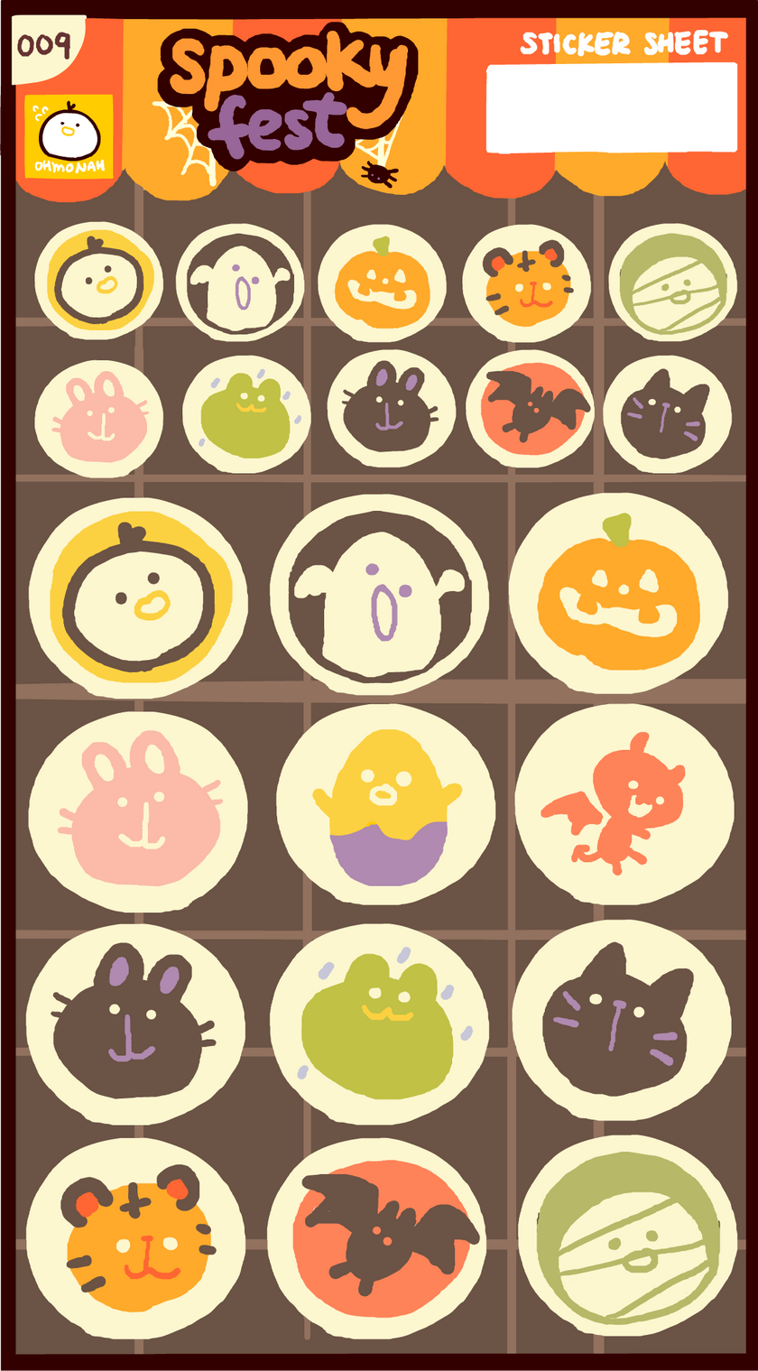 SPOOKYFEST SUGAR COOKIES sticker sheet – ohmonah